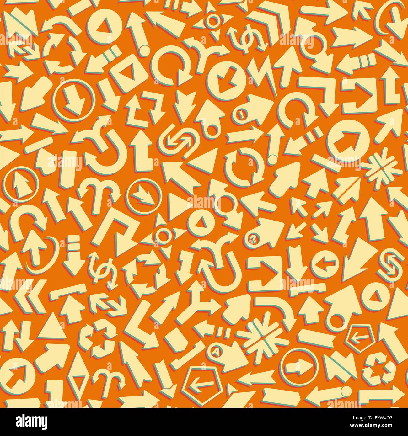 Arrows. Seamless pattern. Vector illustration. Can be used for ...