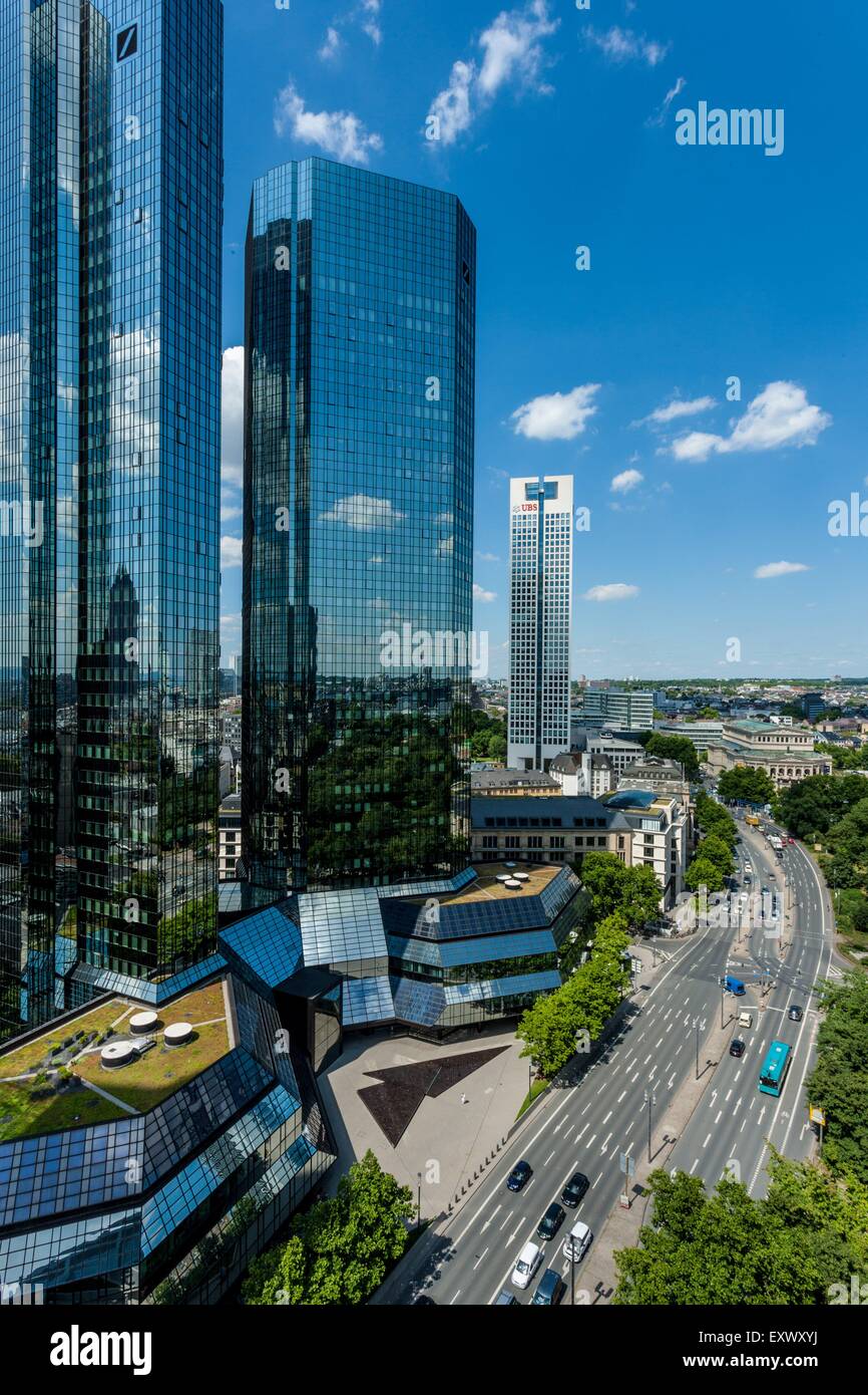 Deutsche Bank Twin Towers and Opernturm, Frankfurt am Main, Germany ...