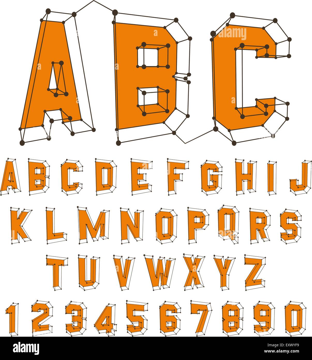 Alphabet set. 3d vector illustration. Can be used for advertising and ...