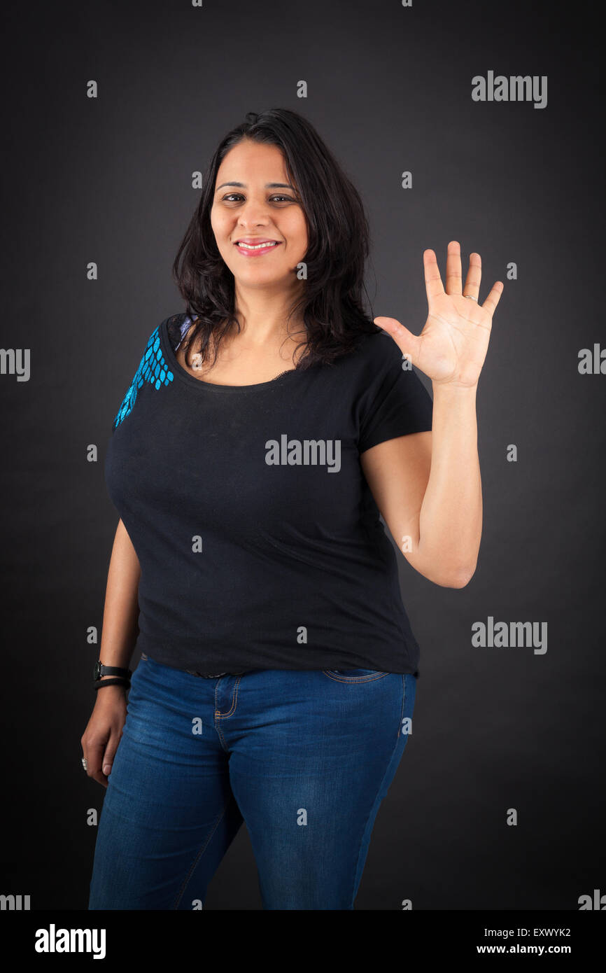 Beautiful woman doing different expressions in different sets of ...