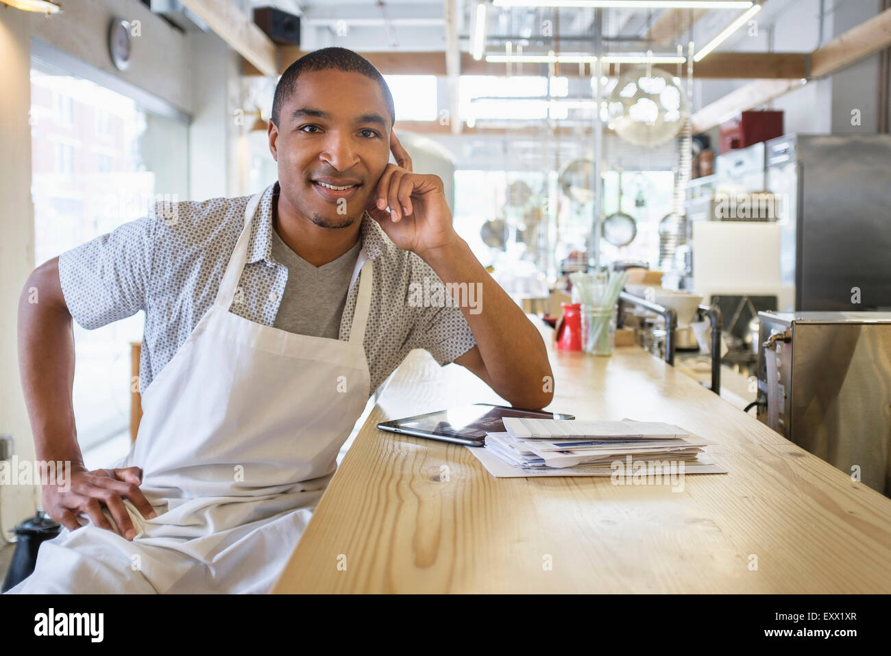 Portrait of bakery owner Stock Photo - Alamy