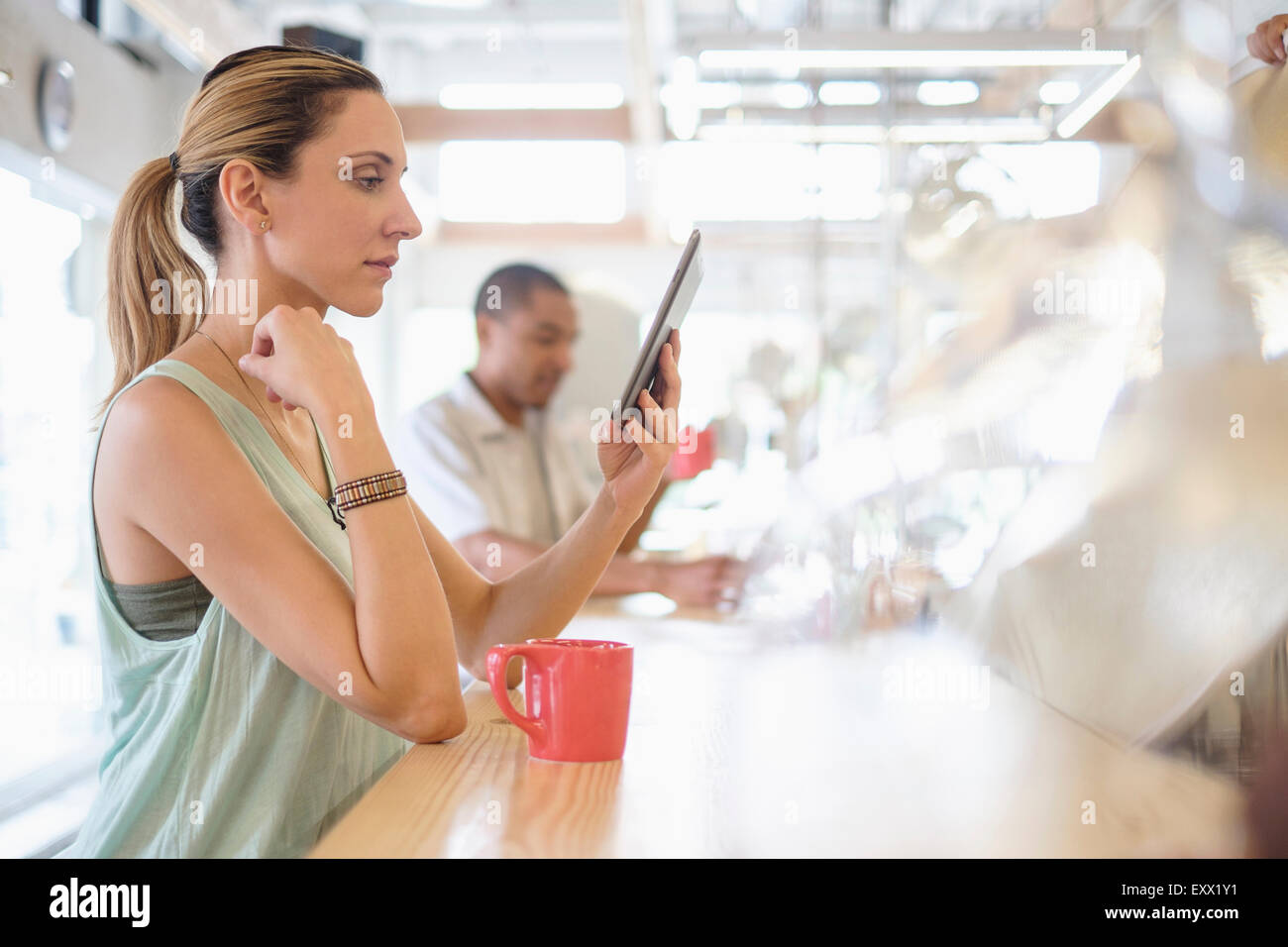 People in coffee shop Stock Photo - Alamy