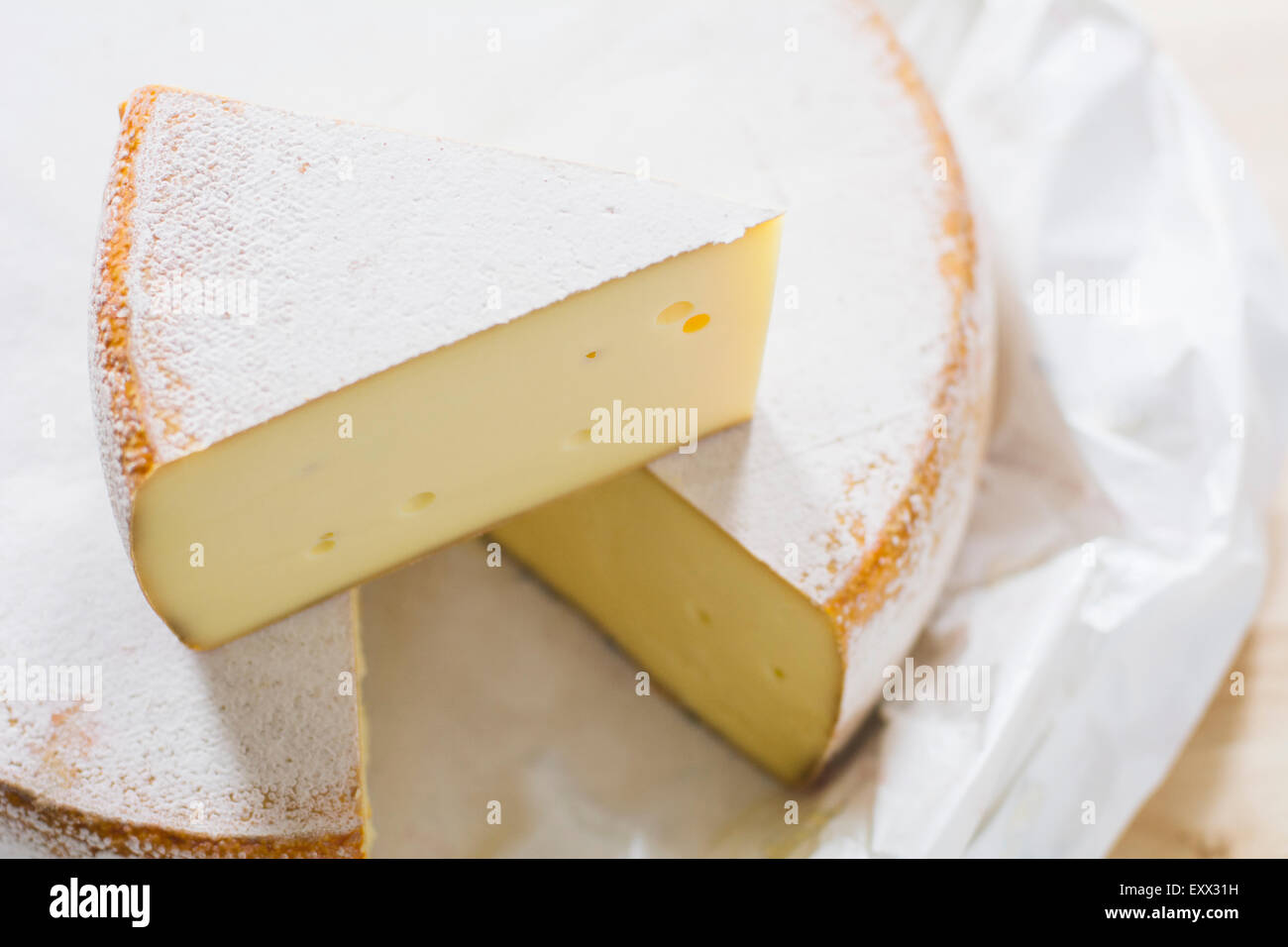 Wheel of cheese above hi-res stock photography and images - Alamy