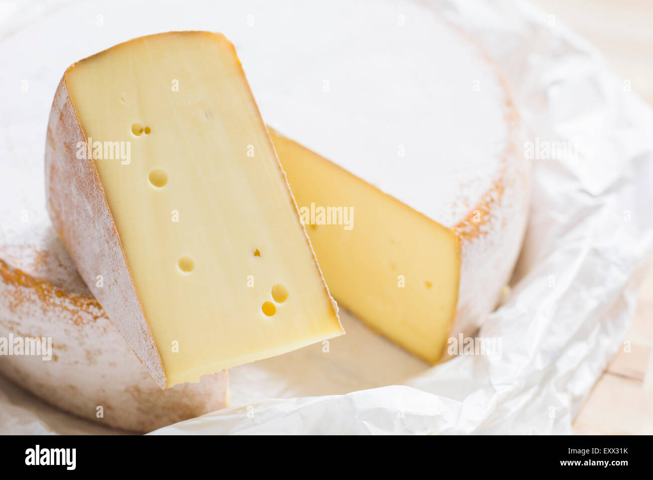 Wheel of cheese above hi-res stock photography and images - Alamy