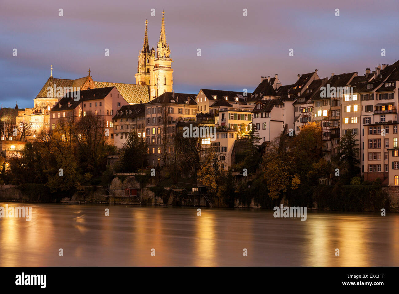 Basel Minster and Rhine River Stock Photo - Alamy