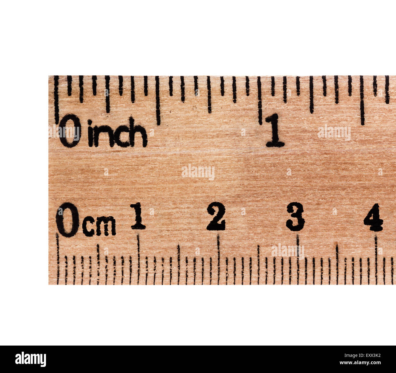 Ruler wooden, isolated on white background Stock Photo - Alamy