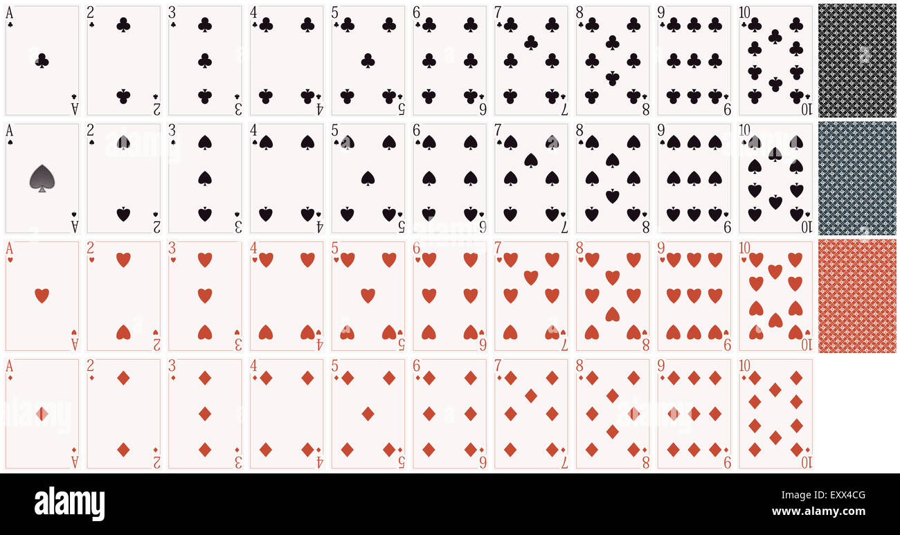 Playing cards- 1 to 10 Stock Photo - Alamy