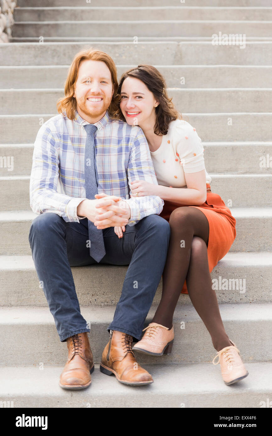2 men sitting on steps hi-res stock photography and images - Alamy