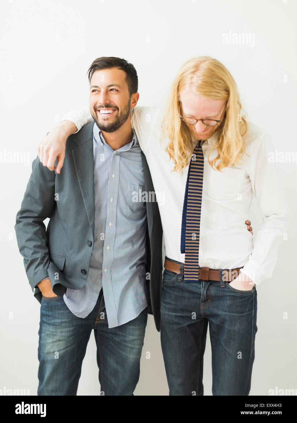 Two smiling friends Stock Photo - Alamy