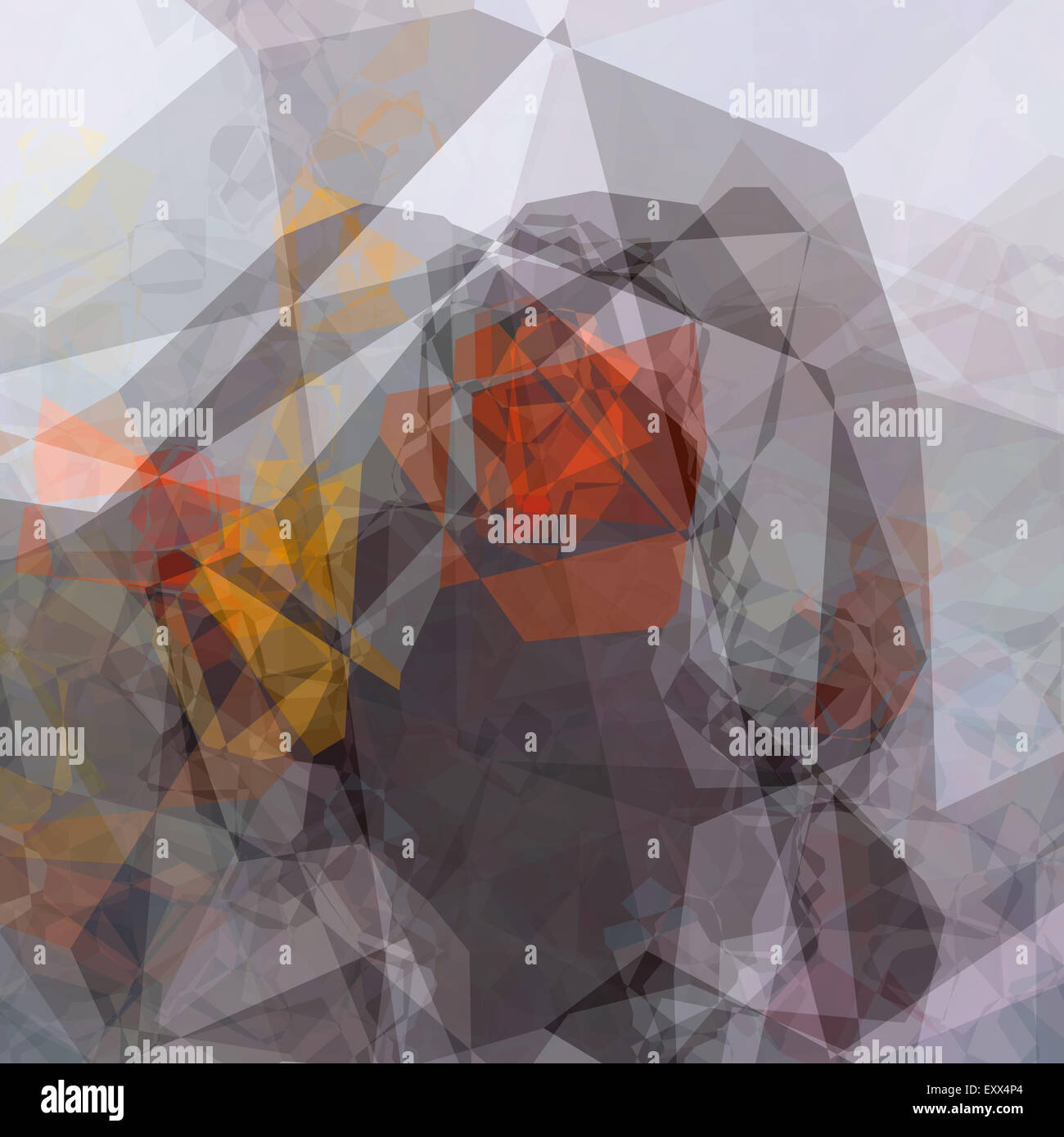 Gray polygon abstract background hi-res stock photography and images ...