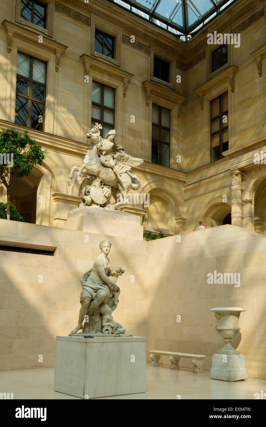 Cour Marly, Louvre Museum, Paris, France Stock Photo - Alamy
