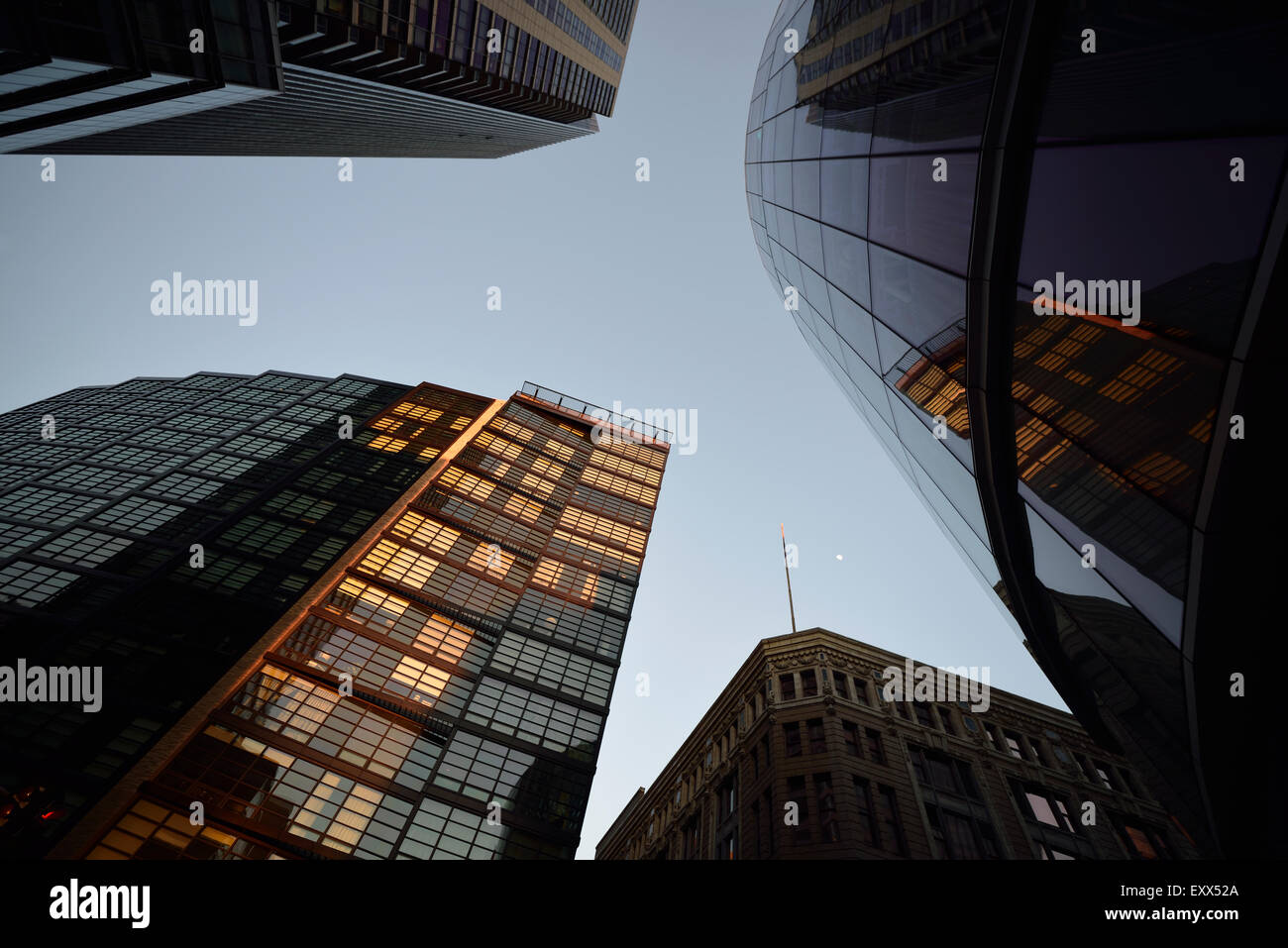 Boston dusk low angle hi-res stock photography and images - Alamy