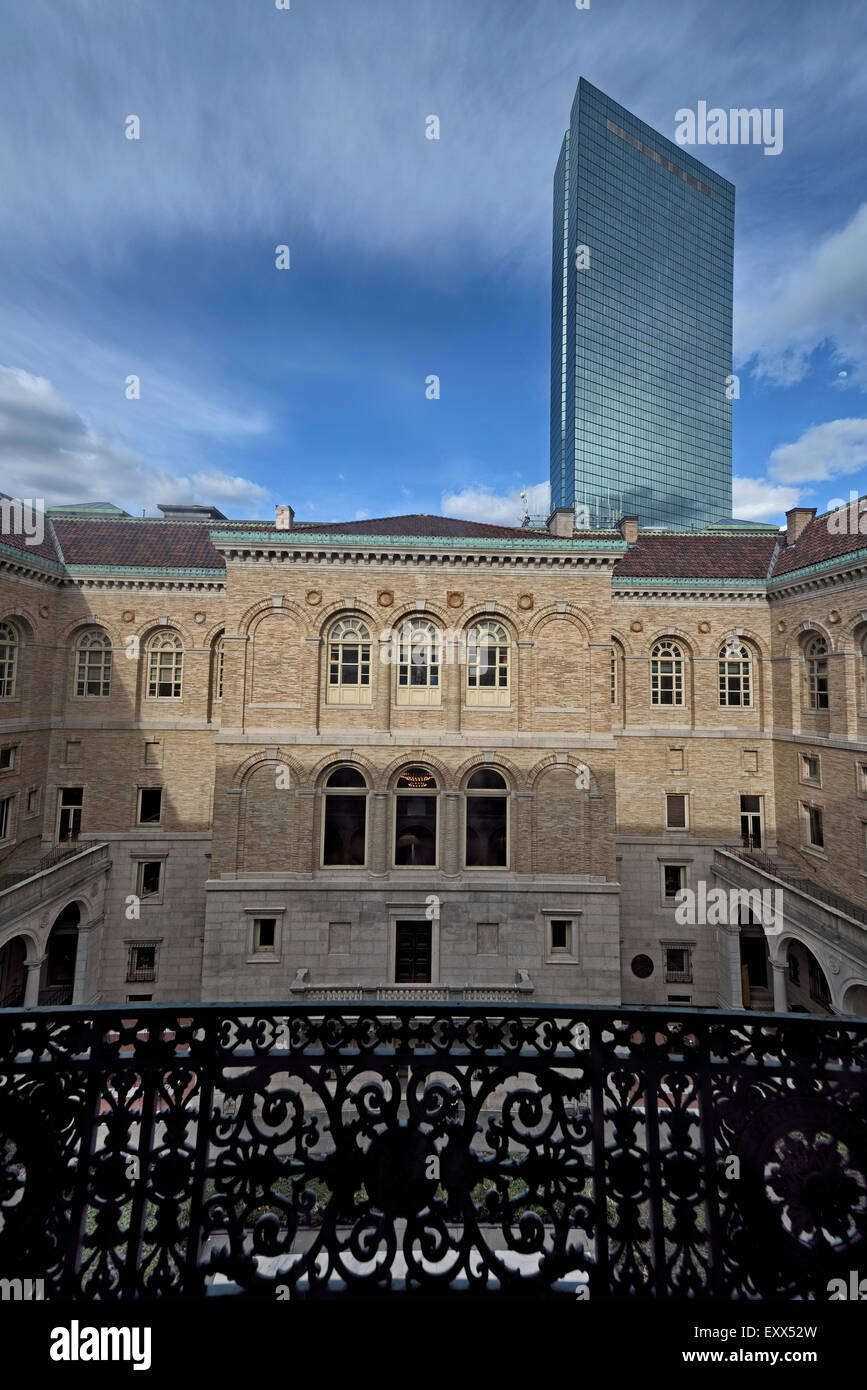 Courtyard of Boston Public Library Stock Photo - Alamy
