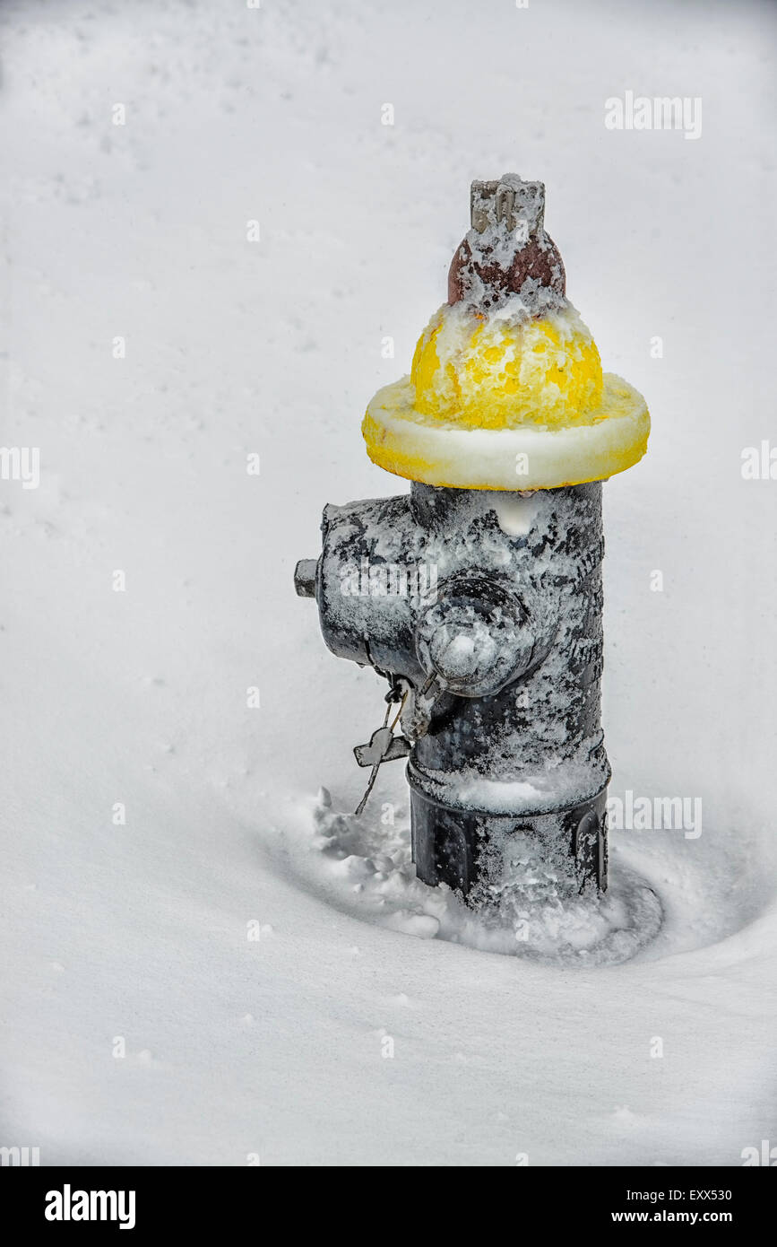 Fire hydrant in winter Stock Photo - Alamy