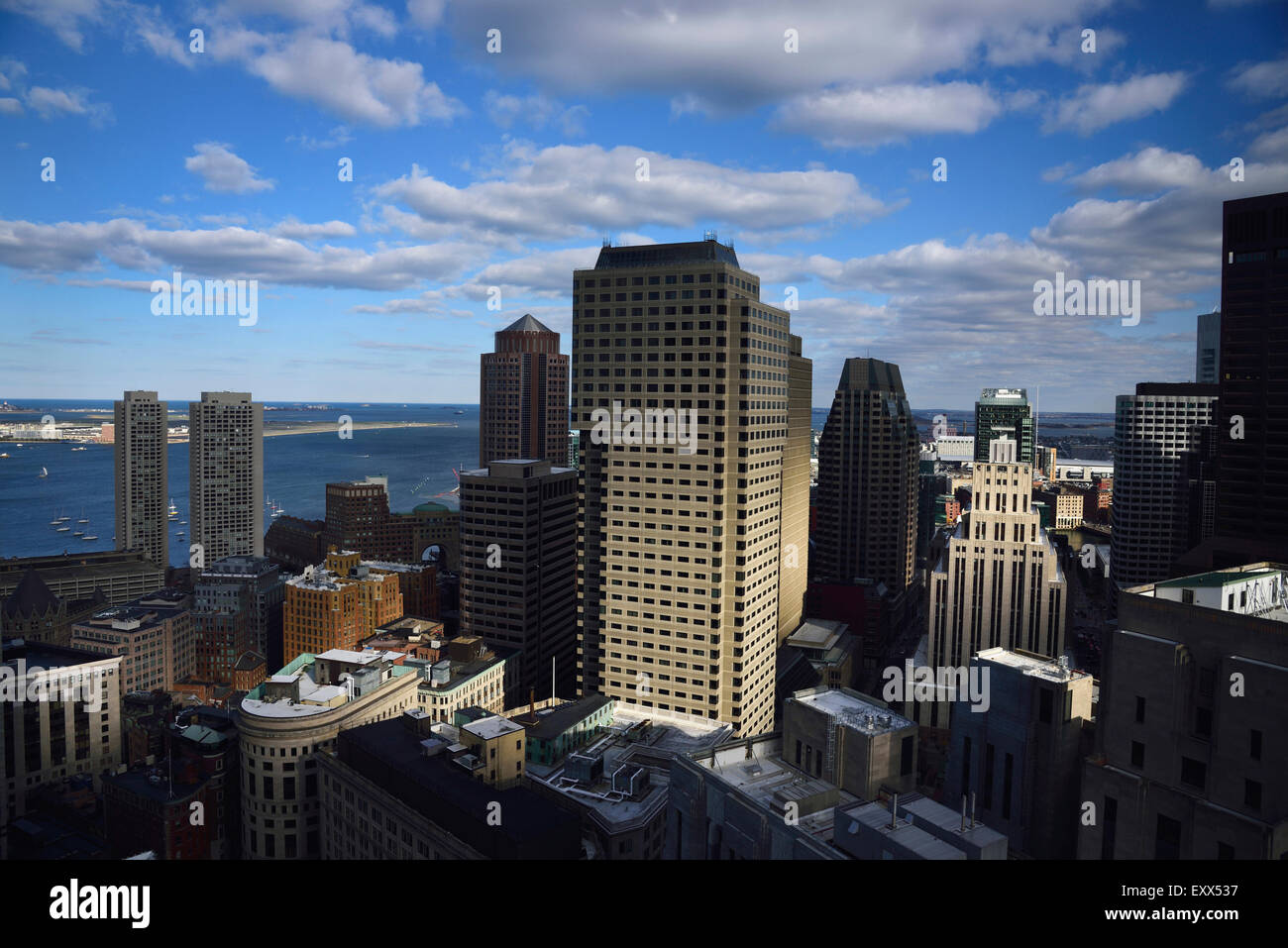Aerial view of financial district Stock Photo - Alamy