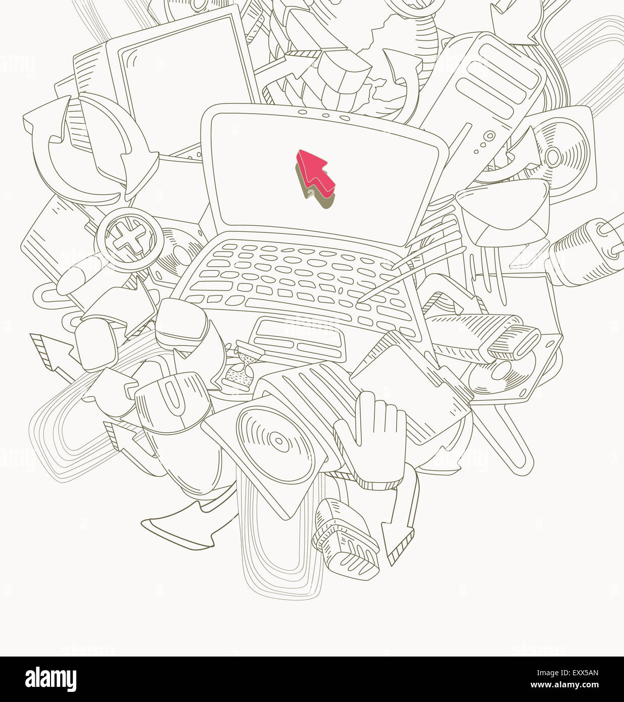 Computer line drawing hi-res stock photography and images - Alamy