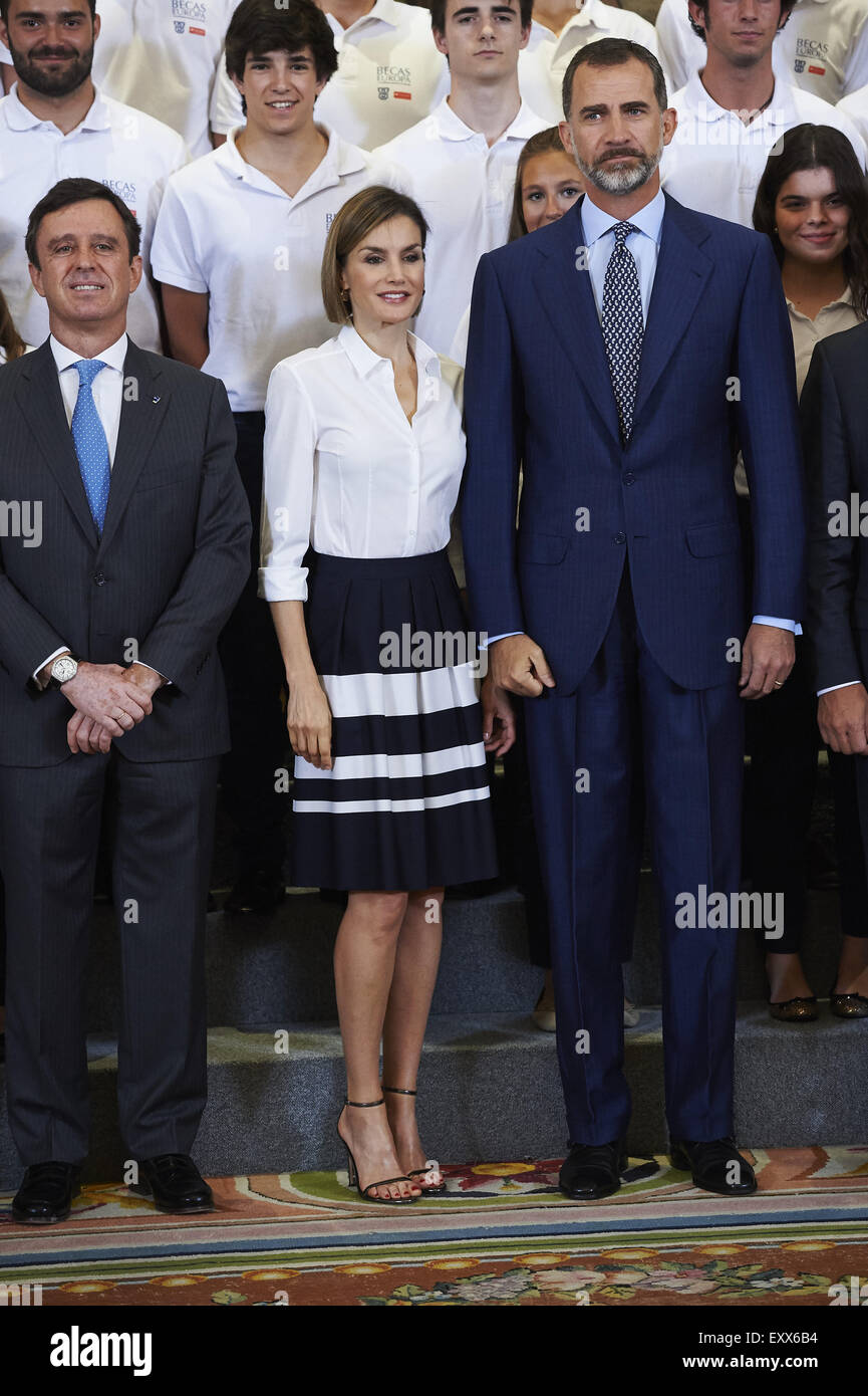 Madrid, Spain. 17th July, 2015. King Felipe VI of Spain and Queen ...