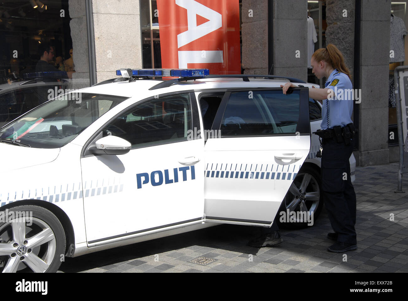 Copenhagen, Denmark. 17th July, 2015. Danish Police officers make an ...