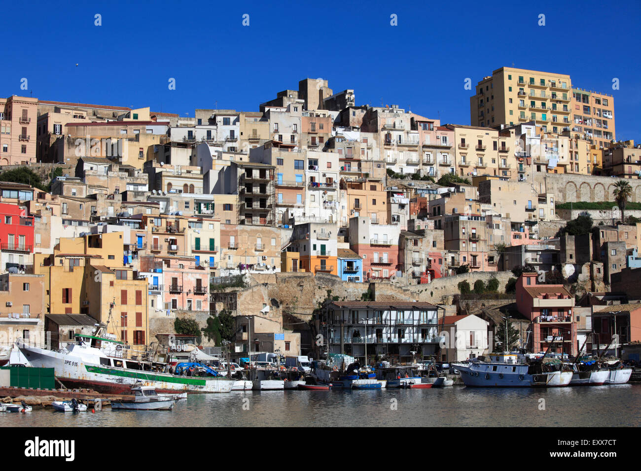 Port of Sciacca, Sicily, Italy Stock Photo - Alamy