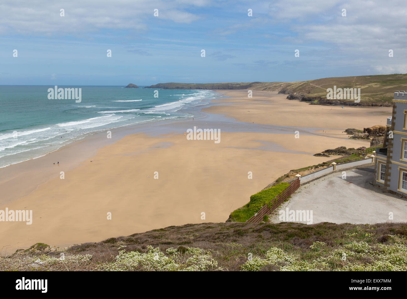 Perranporth beach Cornwall England UK one of the best Cornish surfing ...