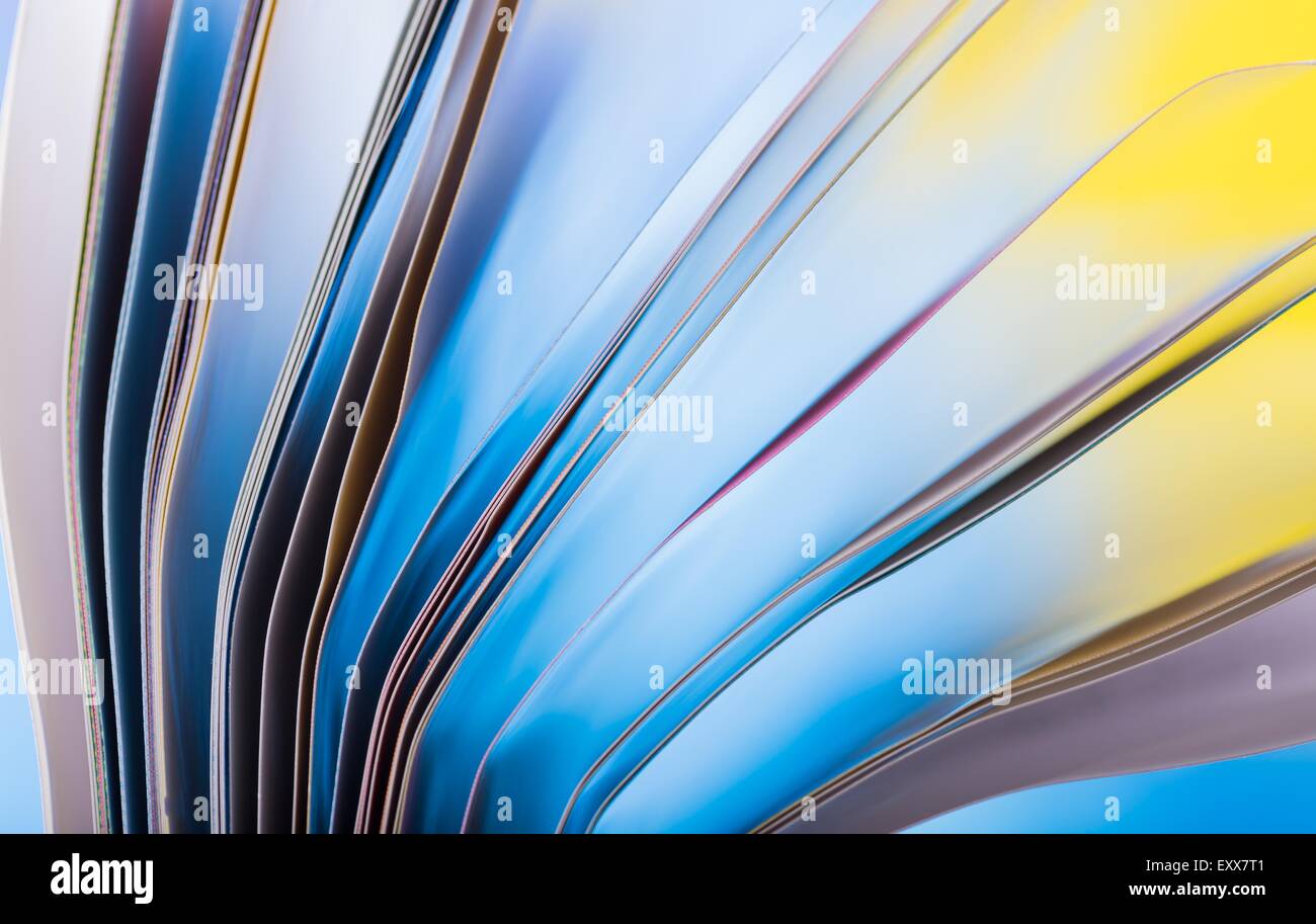 Paper abstraction. Close up of formations of paper sheets edges ...