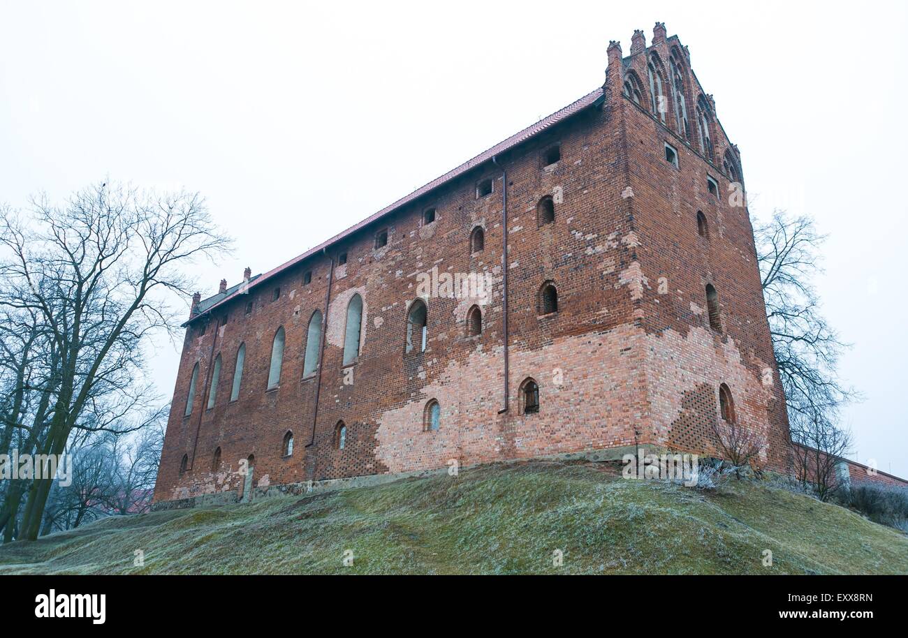 Old destroyed crusader's castle in poland, Dzialdowo Stock Photo - Alamy