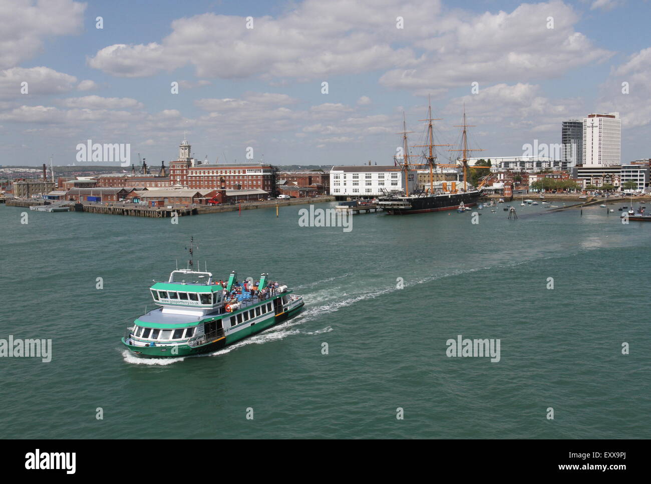Gosport Ferry Spirit of Gosport and HMS Warrior Portsmouth UK July 2015 ...