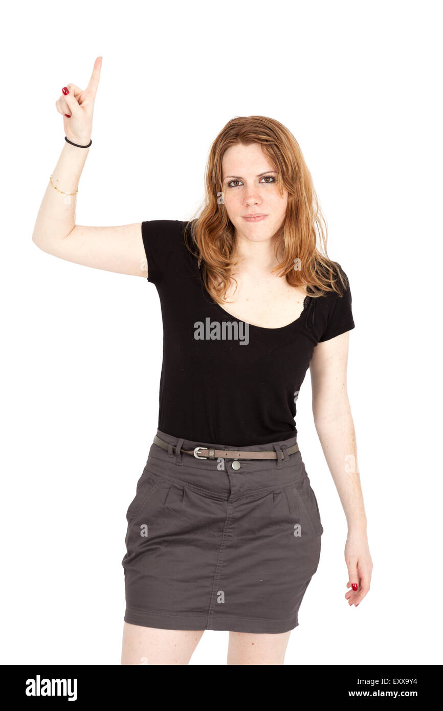 Beautiful woman doing different expressions in different sets of ...