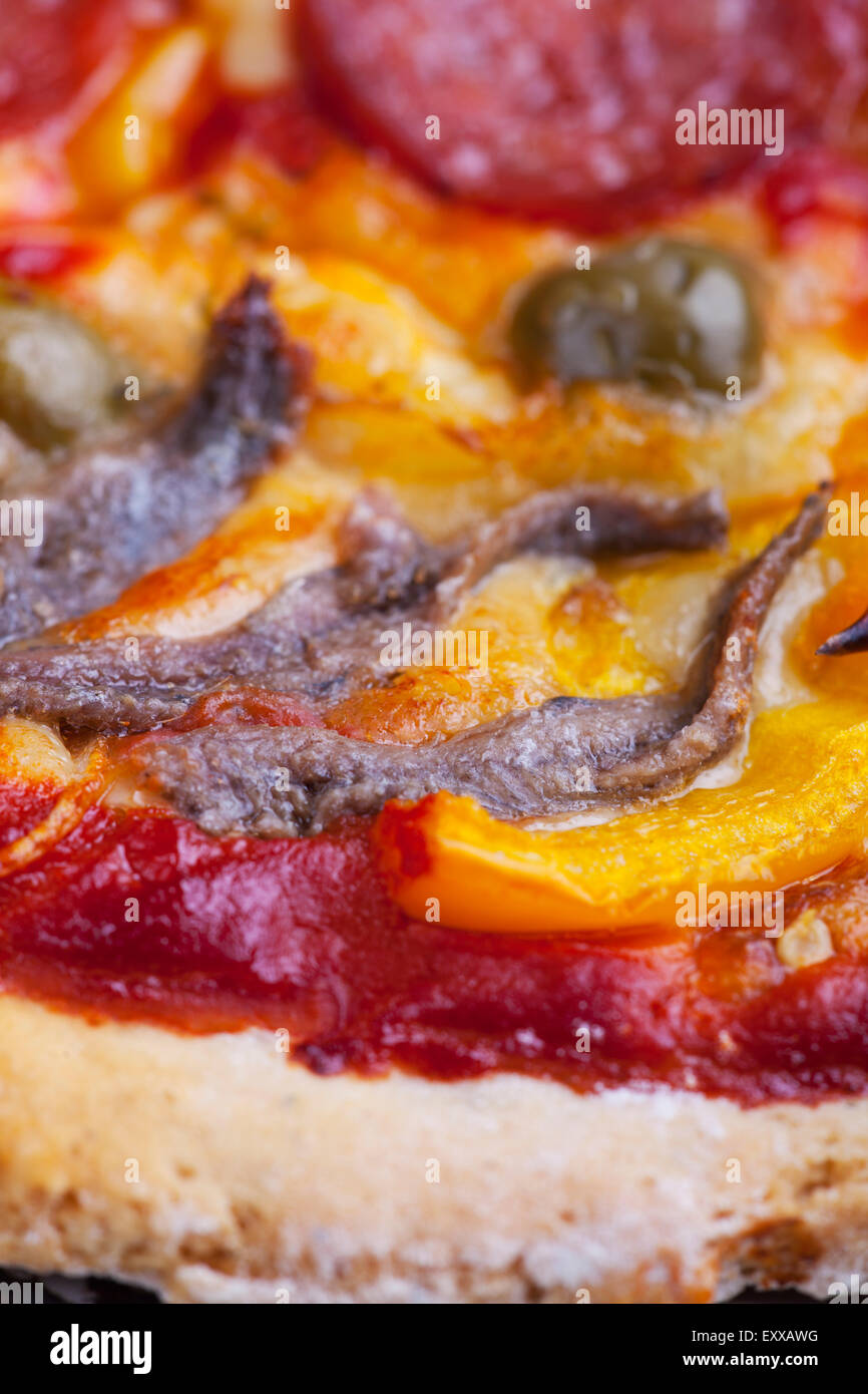 closeup of a pizza Stock Photo - Alamy