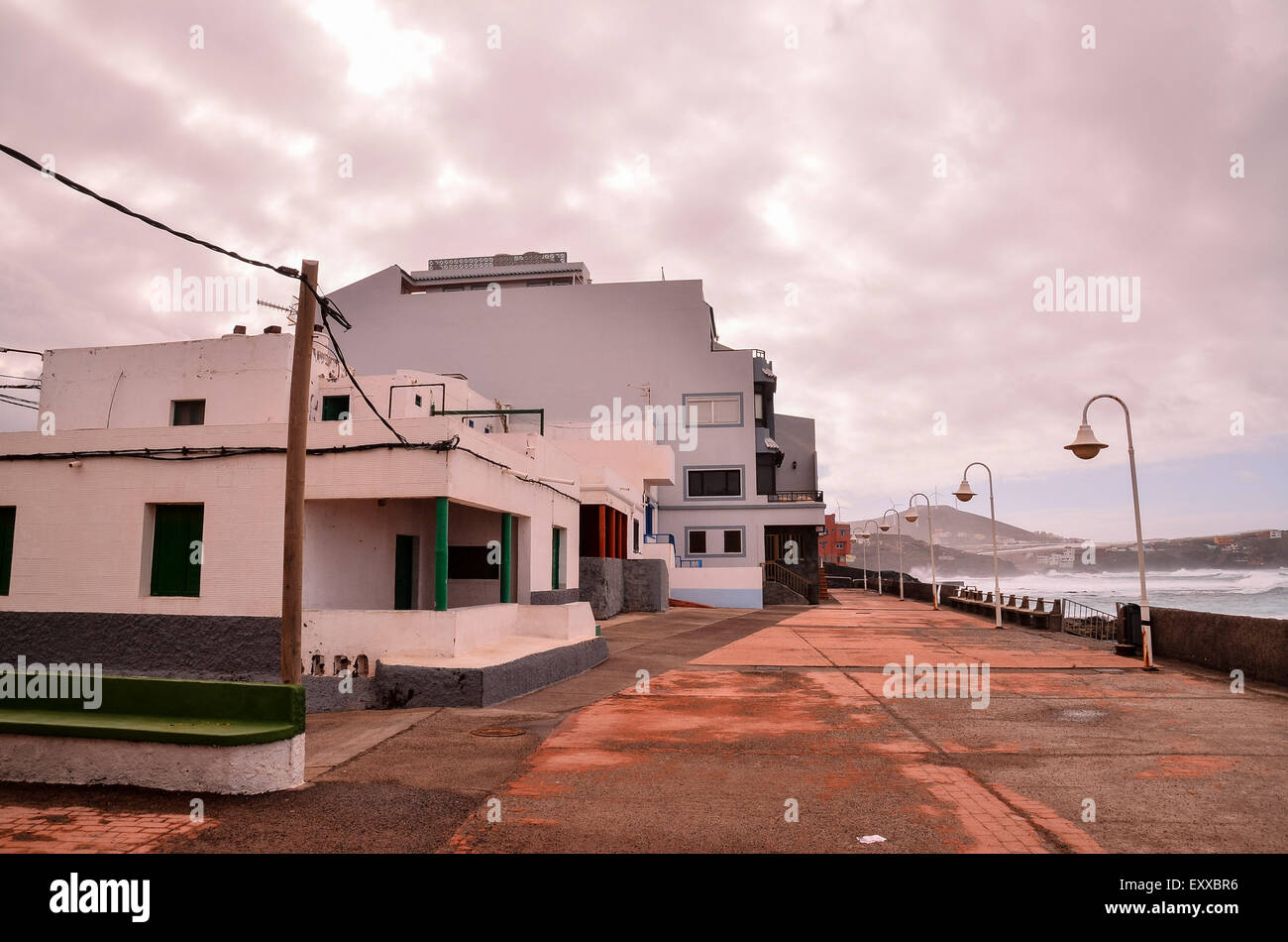 Typical Colored Colonial Spanish Building Stock Photo - Alamy