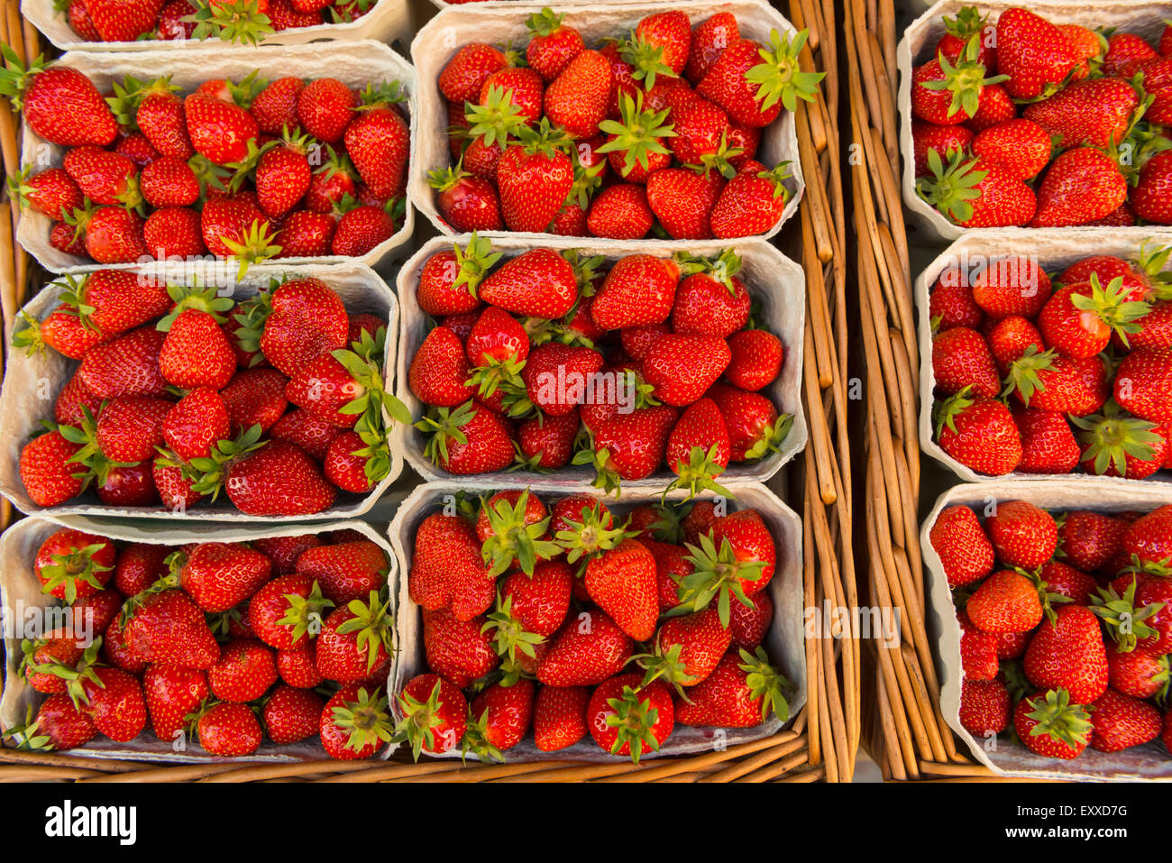 Punnet of strawberries hi-res stock photography and images - Alamy
