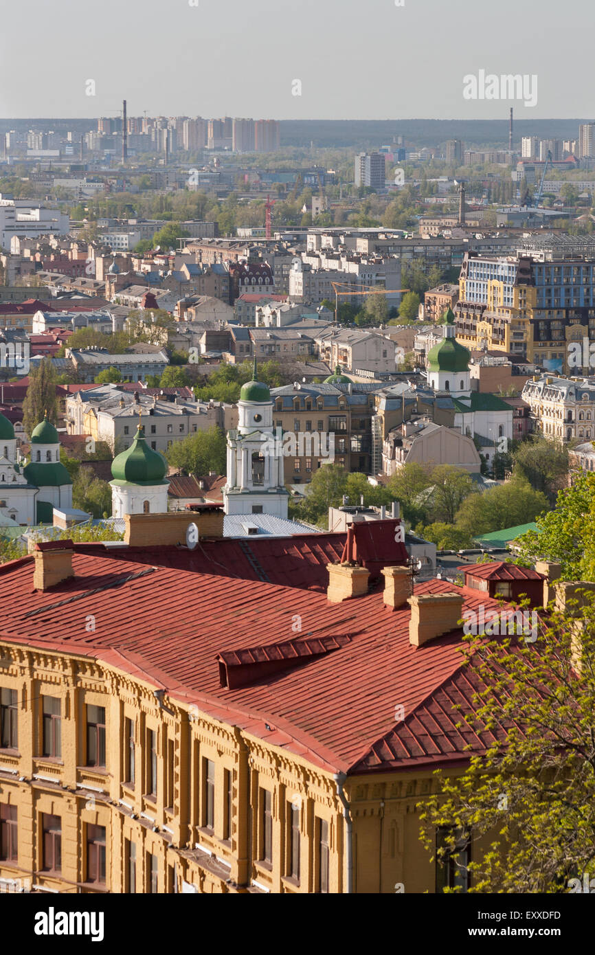 Kiev cityscape, Ukraine. View over Podil district Stock Photo - Alamy