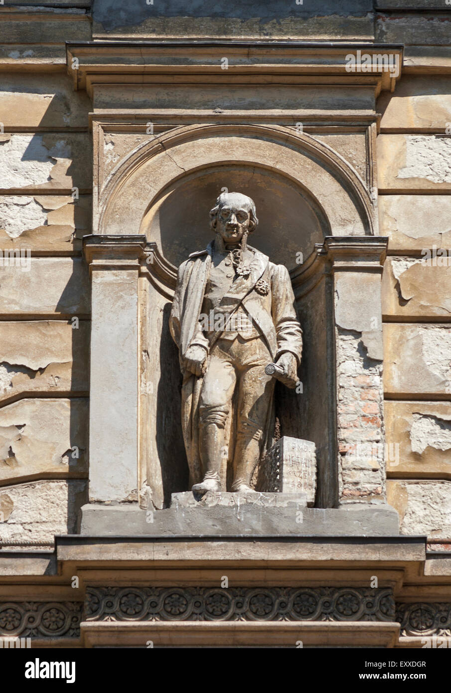Statue on Lviv Polytechnic University neo-renaissance building, built ...