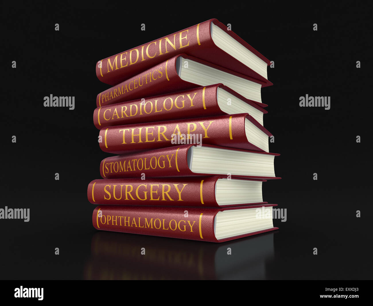 Medical textbooks (clipping path included Stock Photo - Alamy