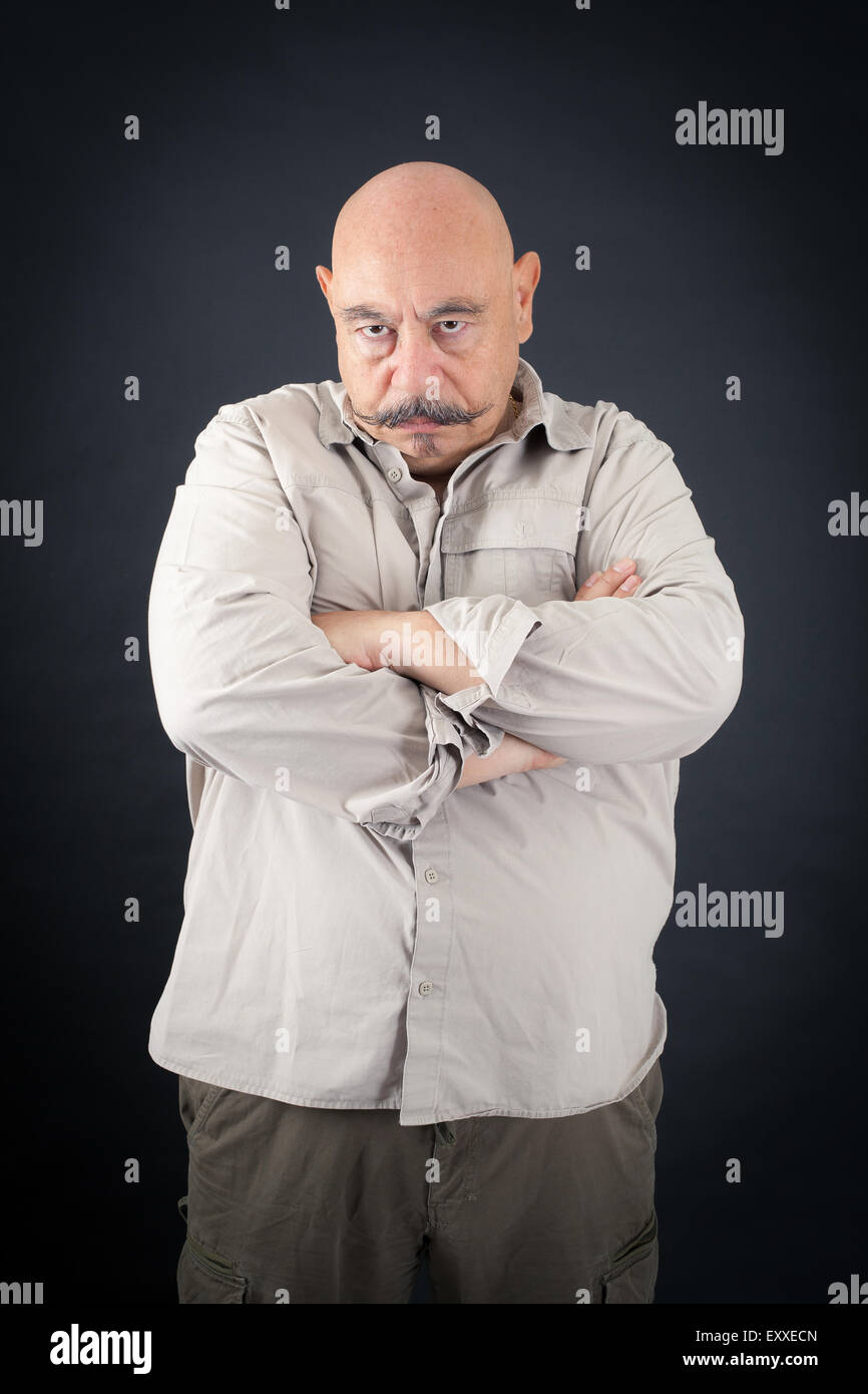 Short Fat Bald Head Black