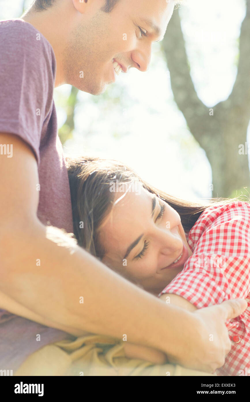 Woman on mans lap hi-res stock photography and images - Alamy