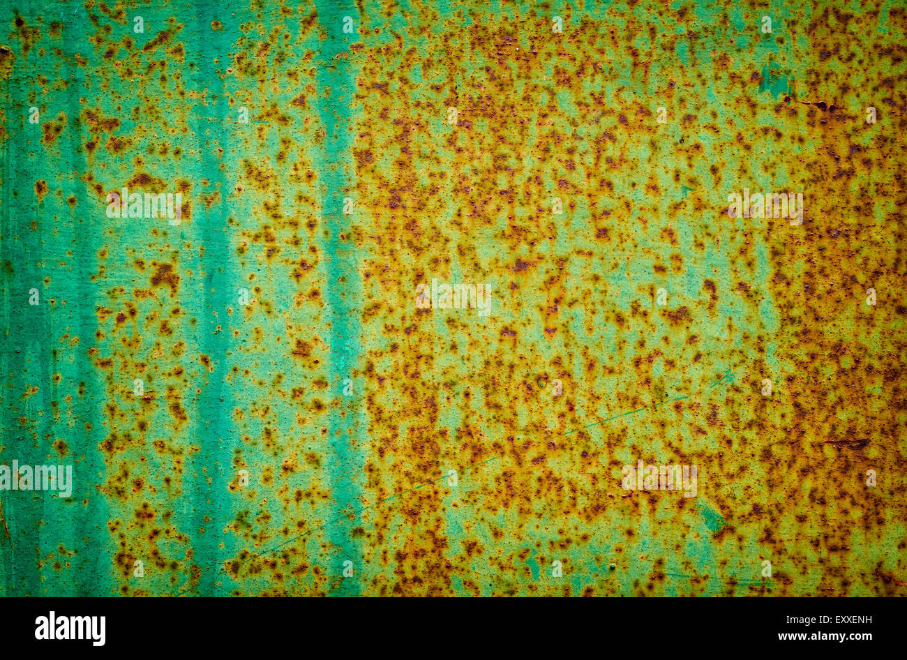 Large rust background with turquoise paint Stock Photo - Alamy