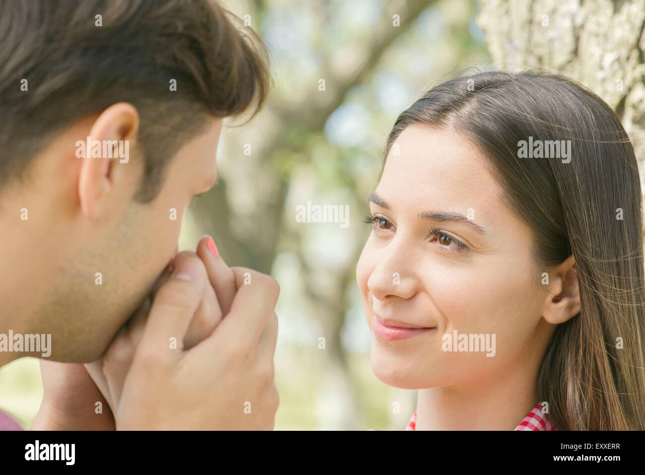 Man hand only touch woman hand only hi-res stock photography and images ...