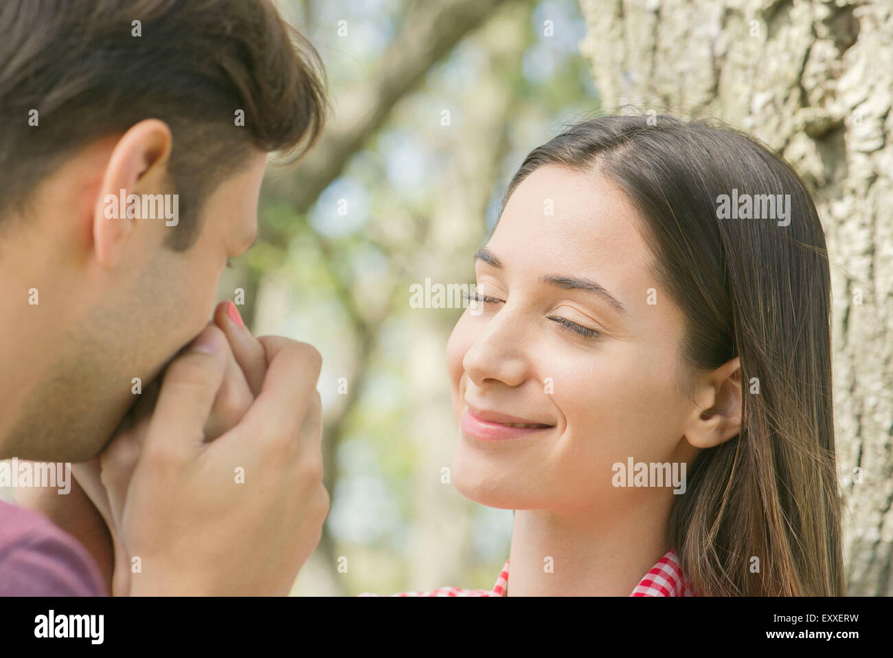 Man touching womans face hi-res stock photography and images - Alamy