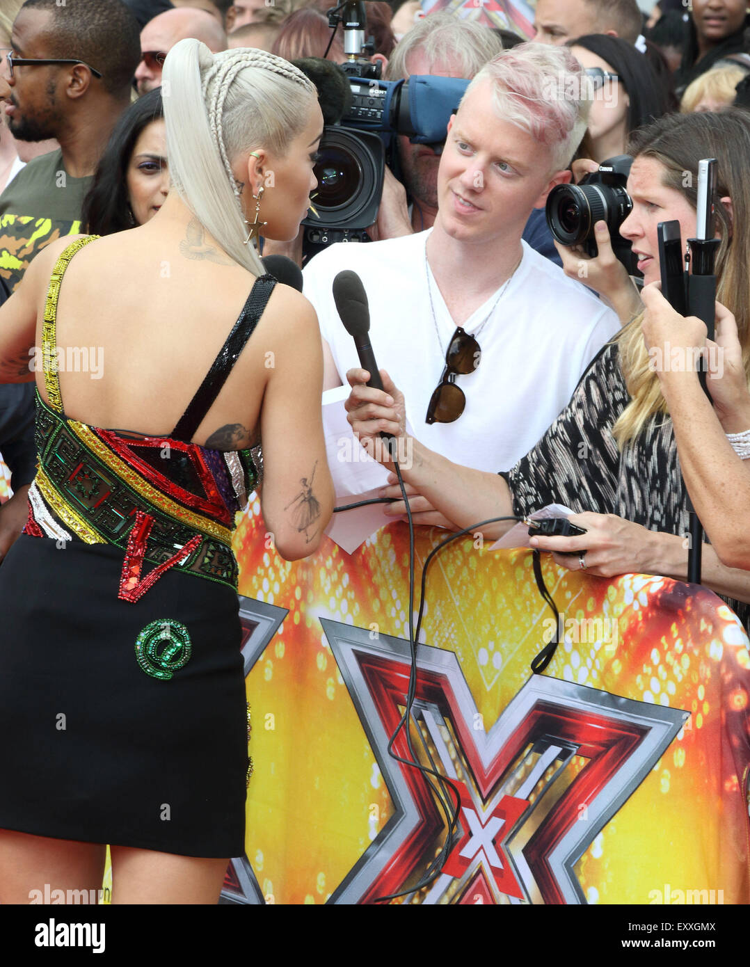 London, UK. Rita Ora at the X Factor London Auditions Judges Photocall ...
