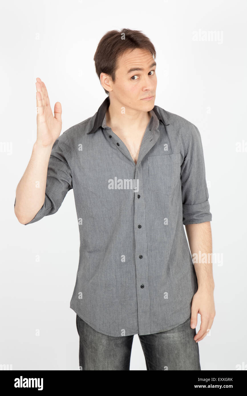 handsome man doing different expressions in different sets of clothes ...