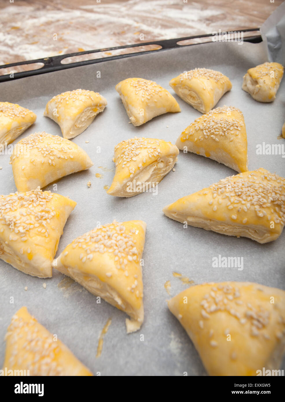 Homemade beaking small bread like snacks Stock Photo - Alamy