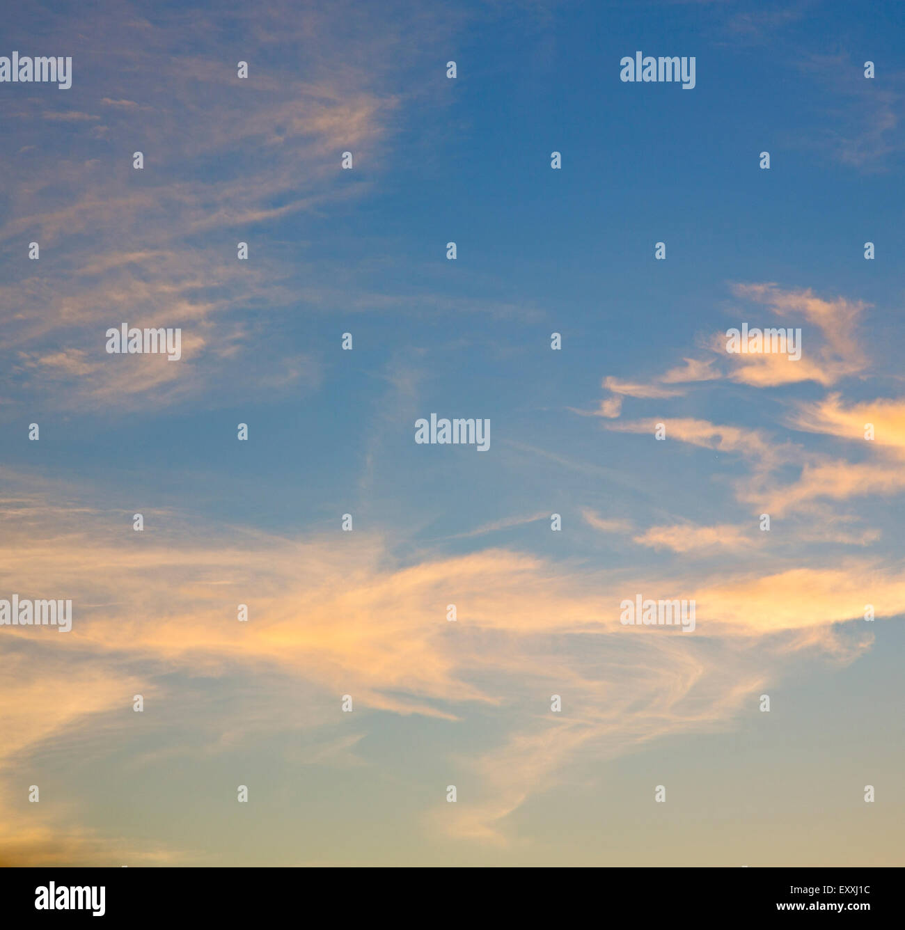 sunrise in the colored sky white soft clouds and abstract background ...