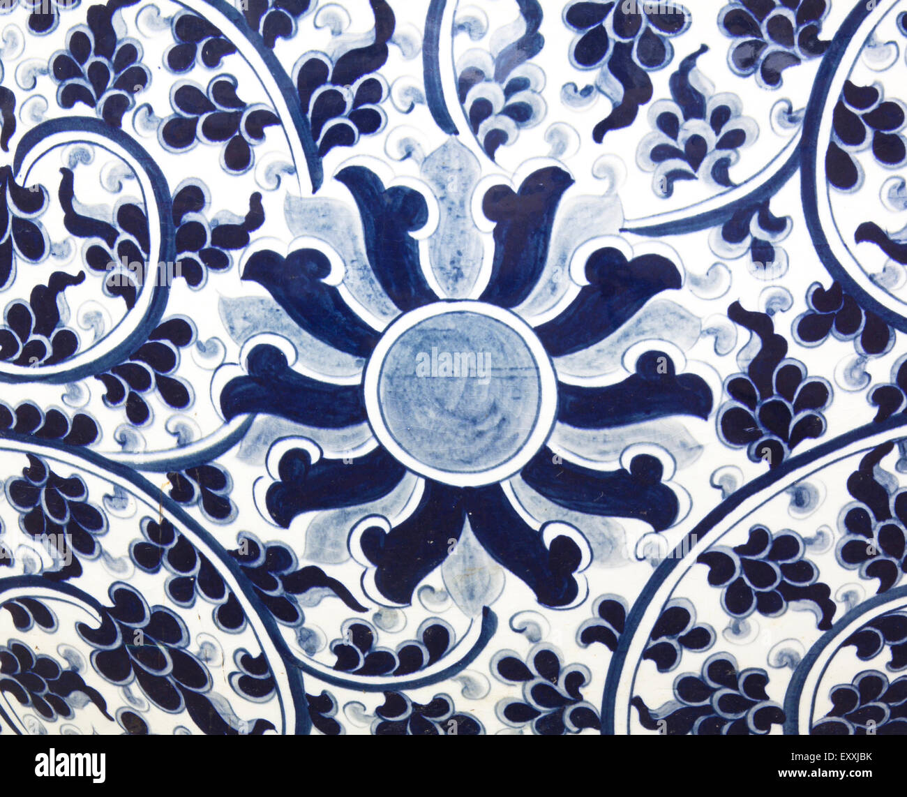 Textured background with flowers ceramic art objects Stock Photo - Alamy