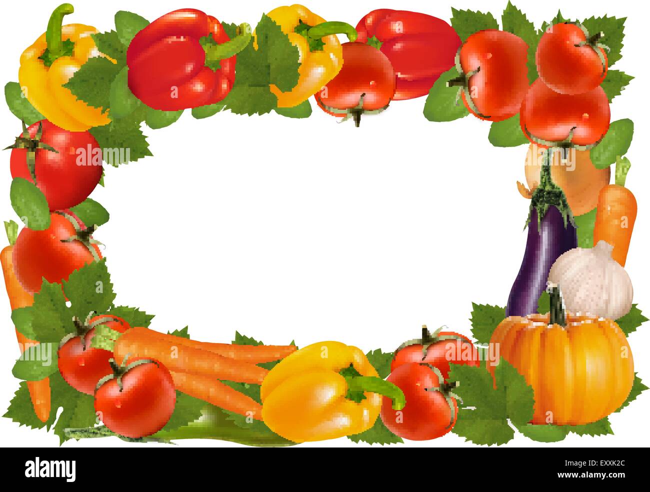 Frame made fresh healthy Stock Vector Images - Alamy