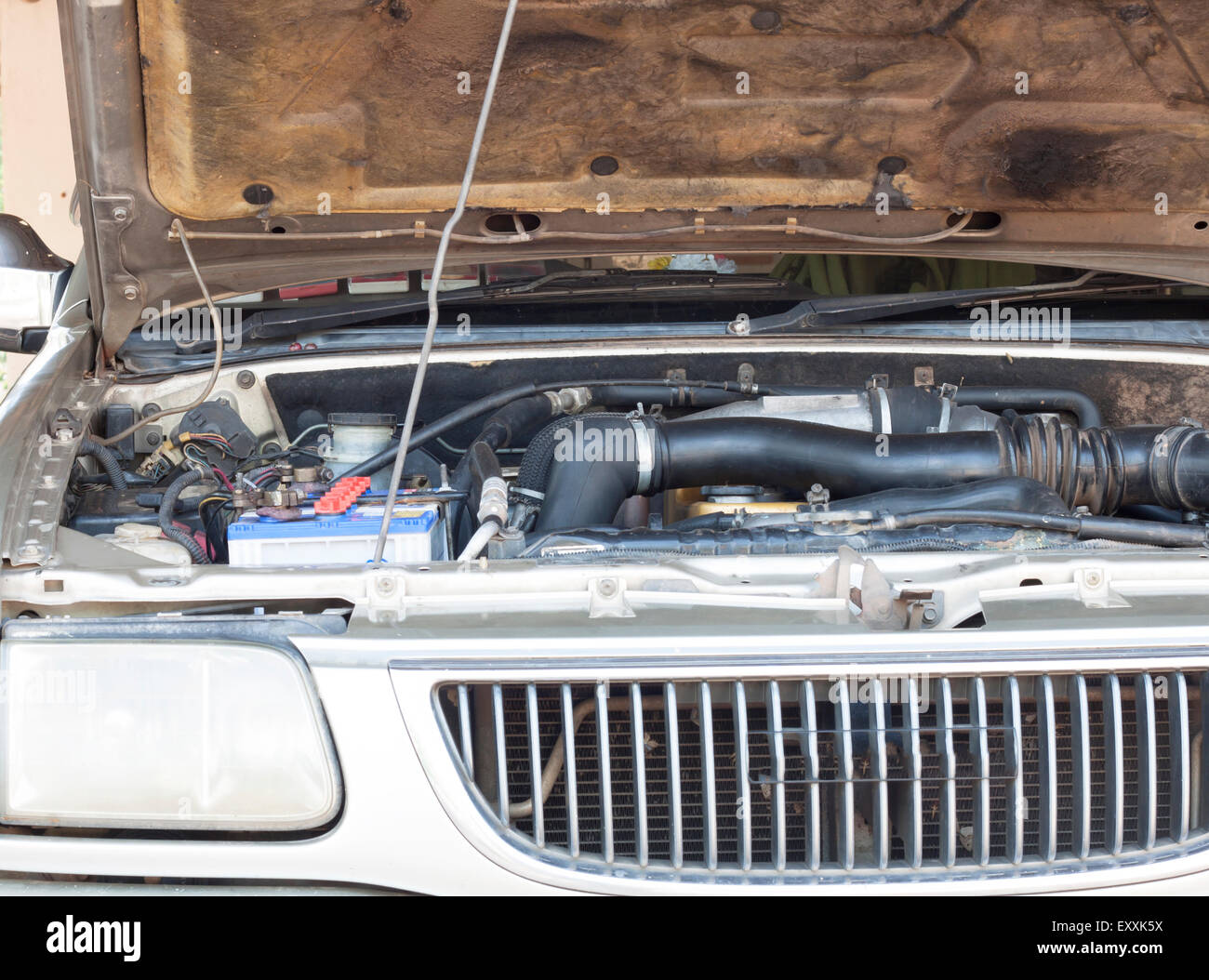 Engine old cars maintenance repair old steel industry Stock Photo - Alamy