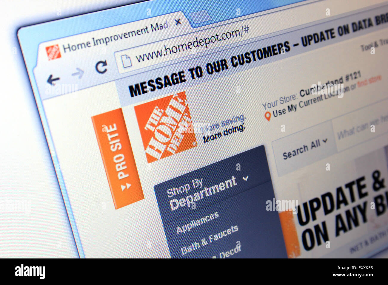 Home depot website hi-res stock photography and images - Alamy
