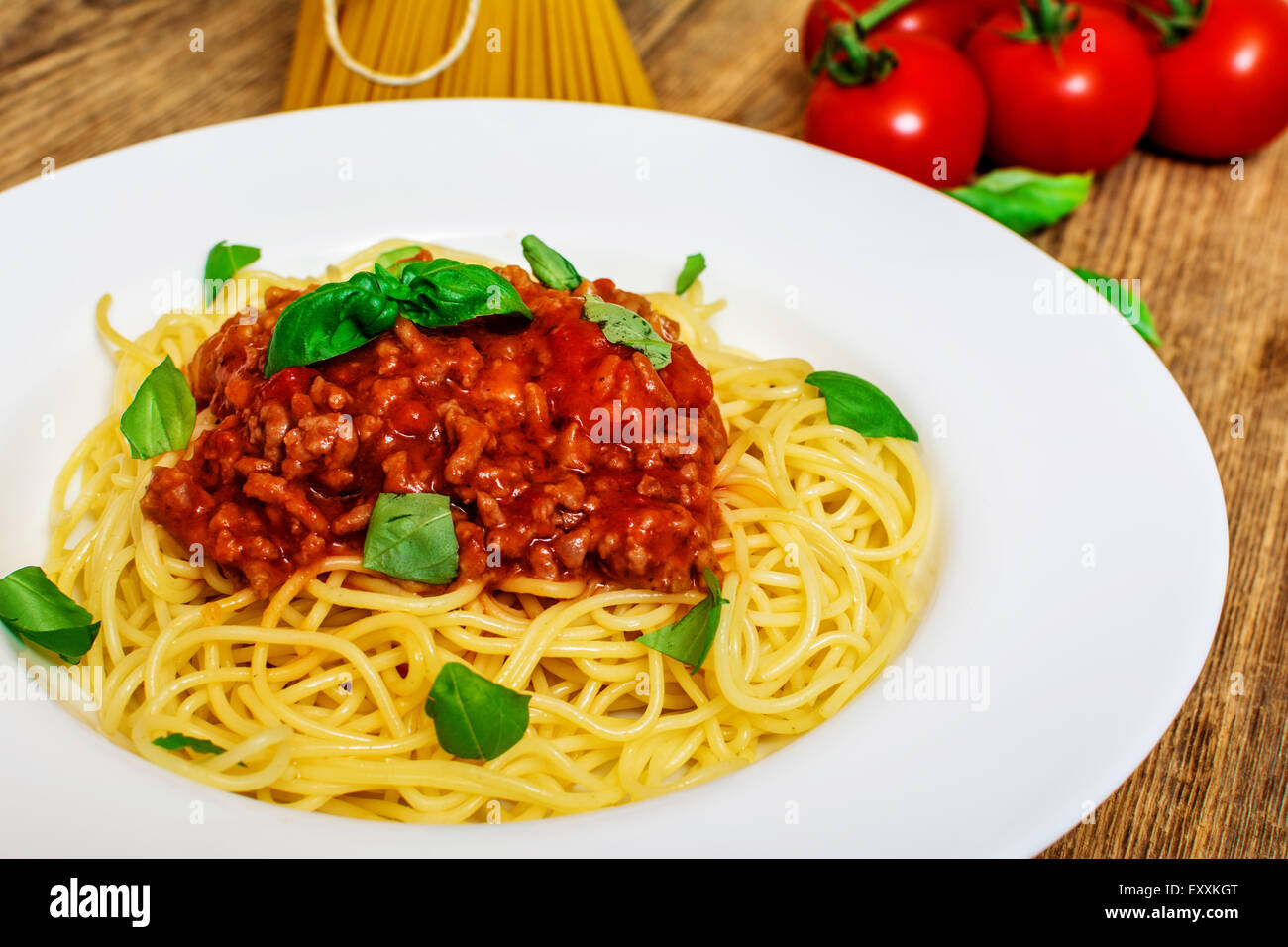 Spaghetti bolognese dinner hi-res stock photography and images - Alamy