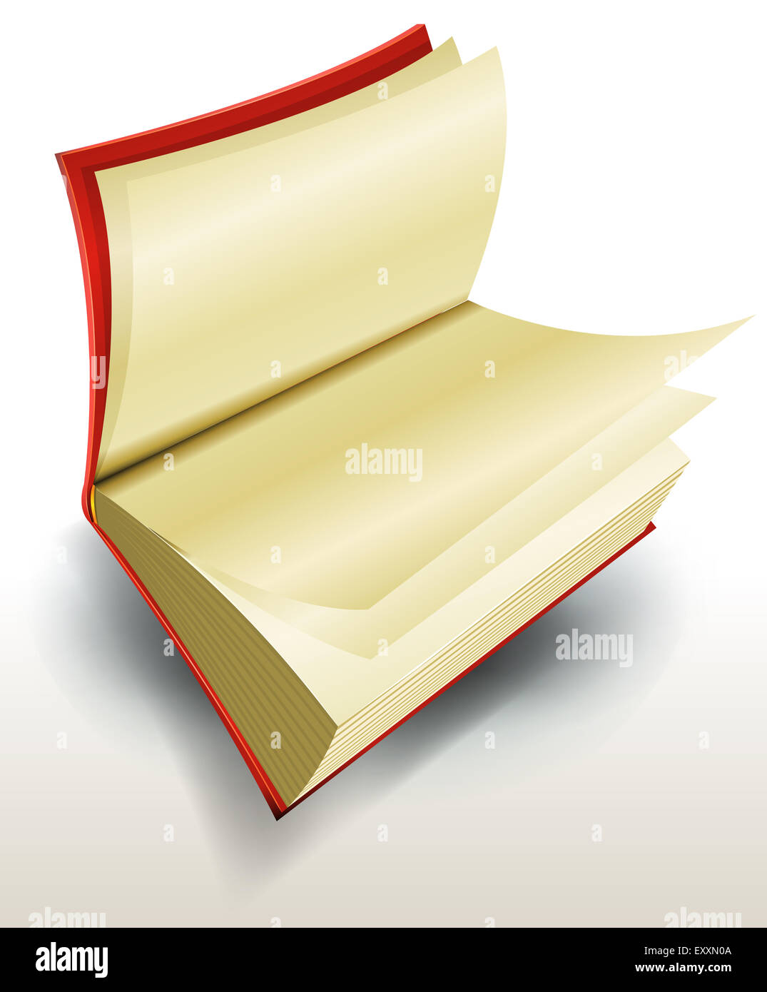 Illustration of a design open red book with blank pages for your ...