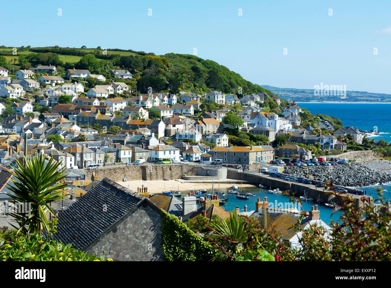 The coastal village of Mousehole in Cornwall, England, UK Stock Photo ...